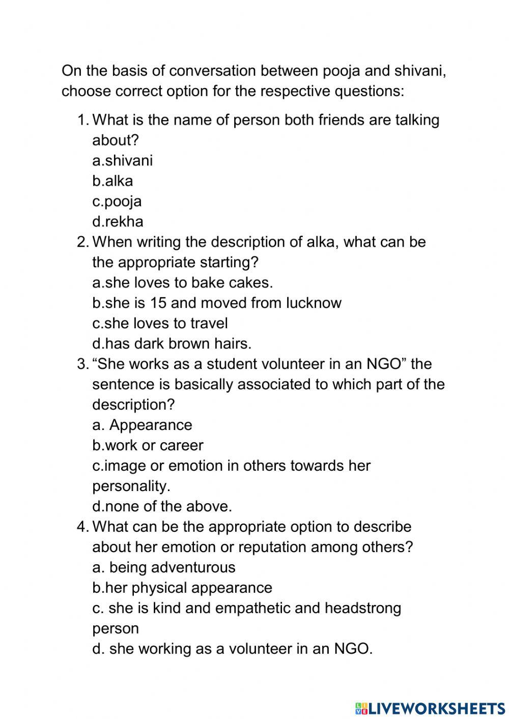 Mcqs | Live Worksheets