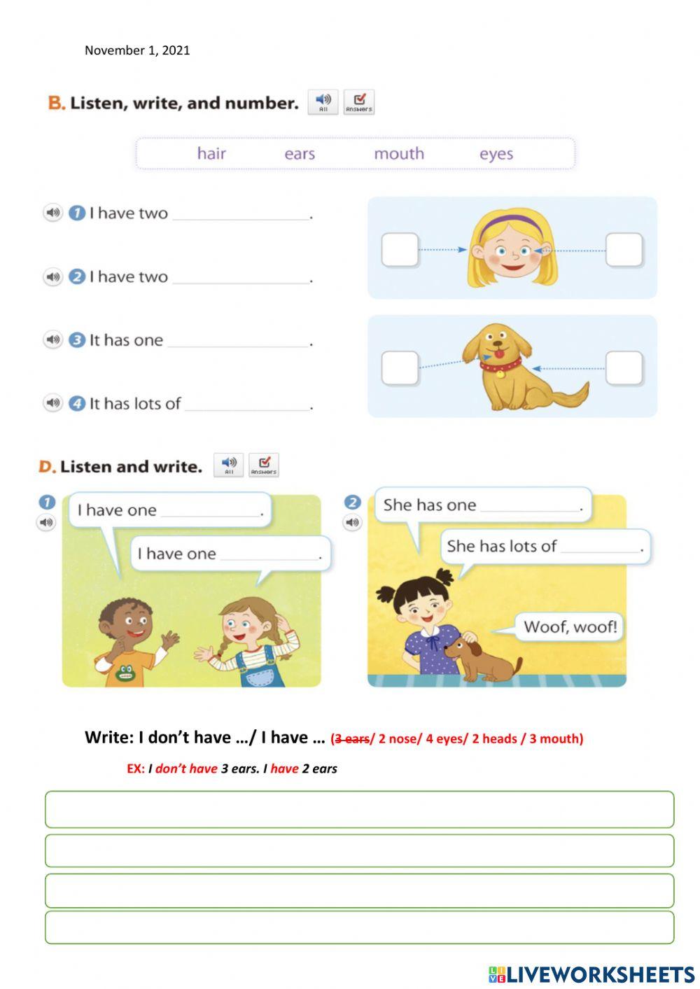 i have-I don't have 6761653 | Aibek | Live Worksheets