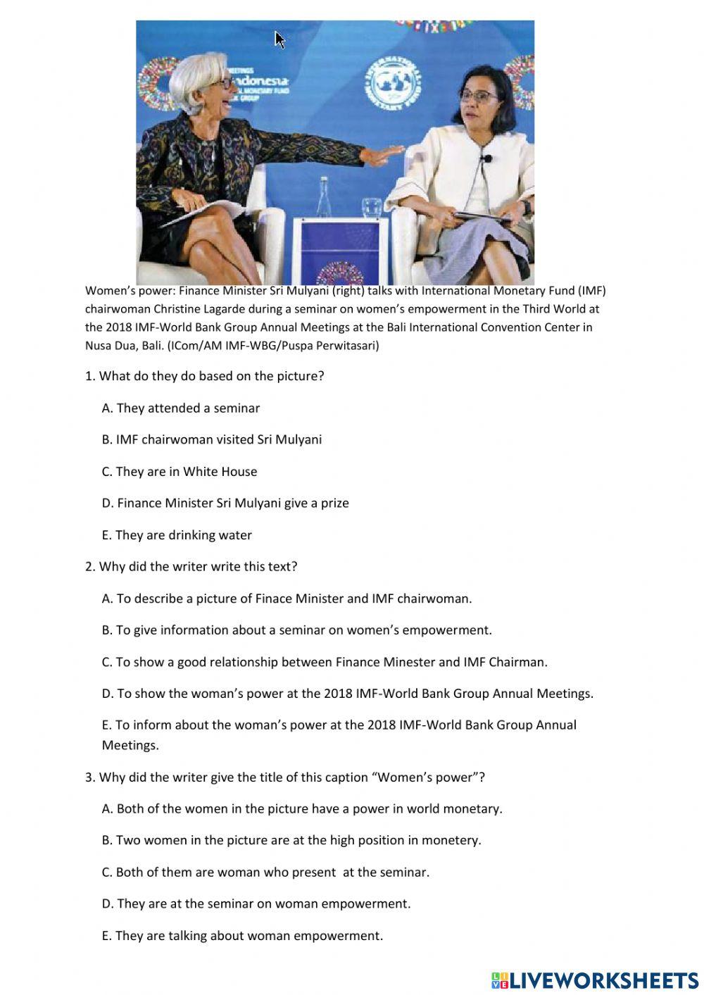 Caption: Evaluation worksheet | Live Worksheets