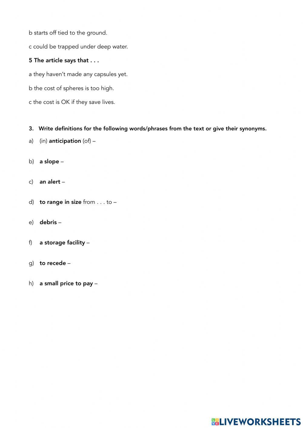 Reading - Tsuna… | Free Interactive Worksheets | 2241514