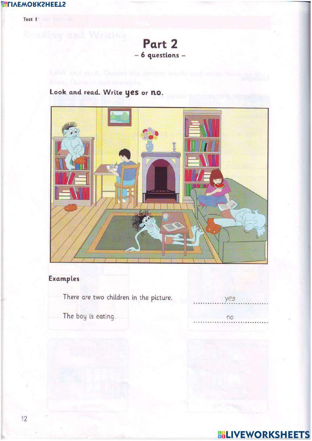 TEST PRE-MOVERS (READING - WRITING) 0156 | Anh Thu