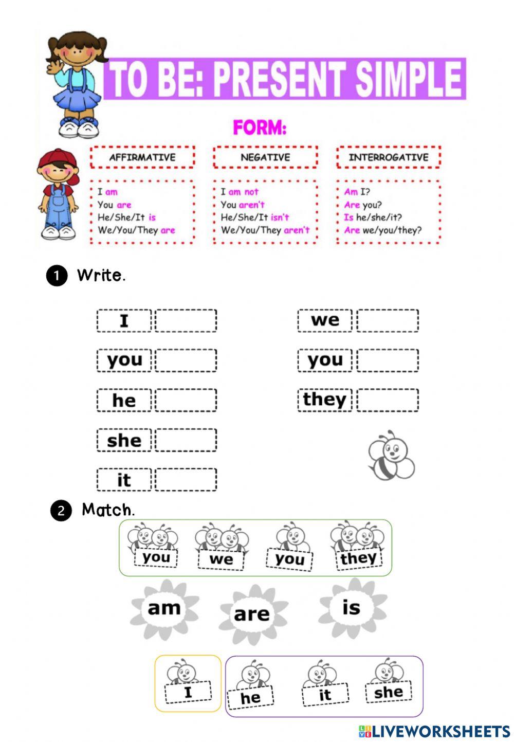 1593331 | Verb to be. Affirmative | TeacherAnaIRM