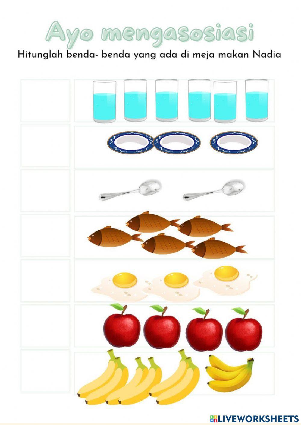 Membandingkan Kumpulan benda activity | Live Worksheets