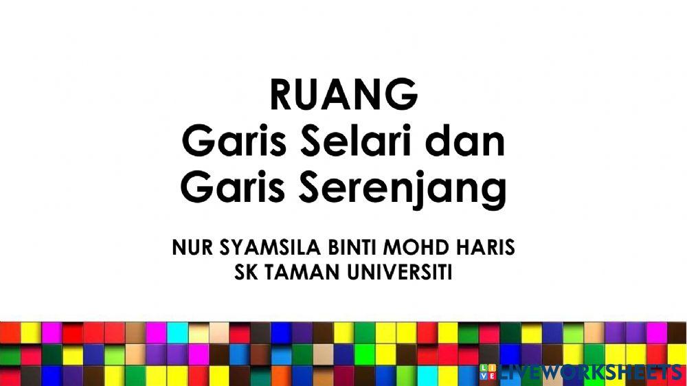 MT-T4: Garis Selari dan Serenjang worksheet | Live Worksheets