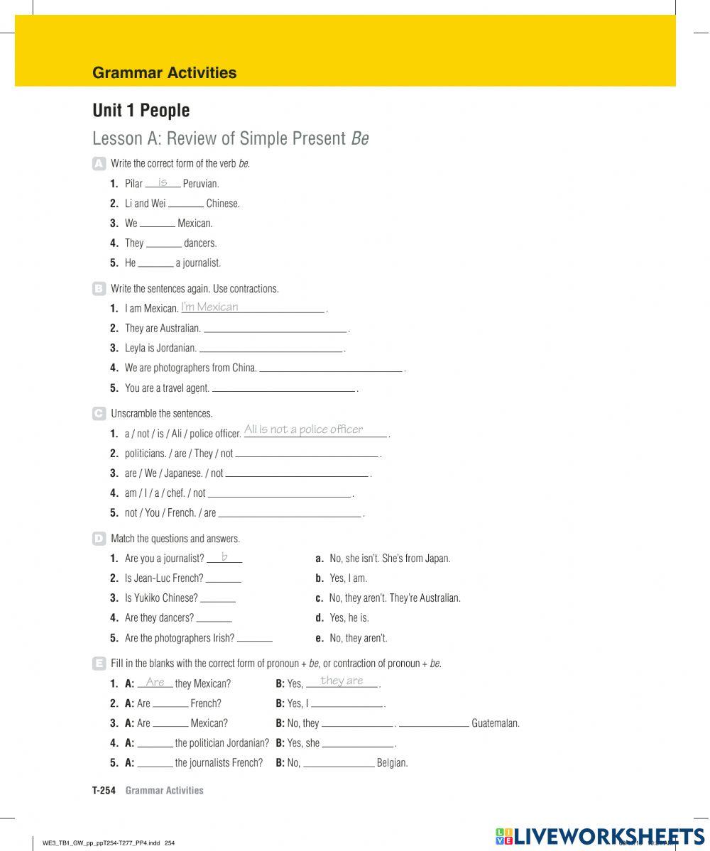 WH QUESTIONS and BE worksheet | Live Worksheets