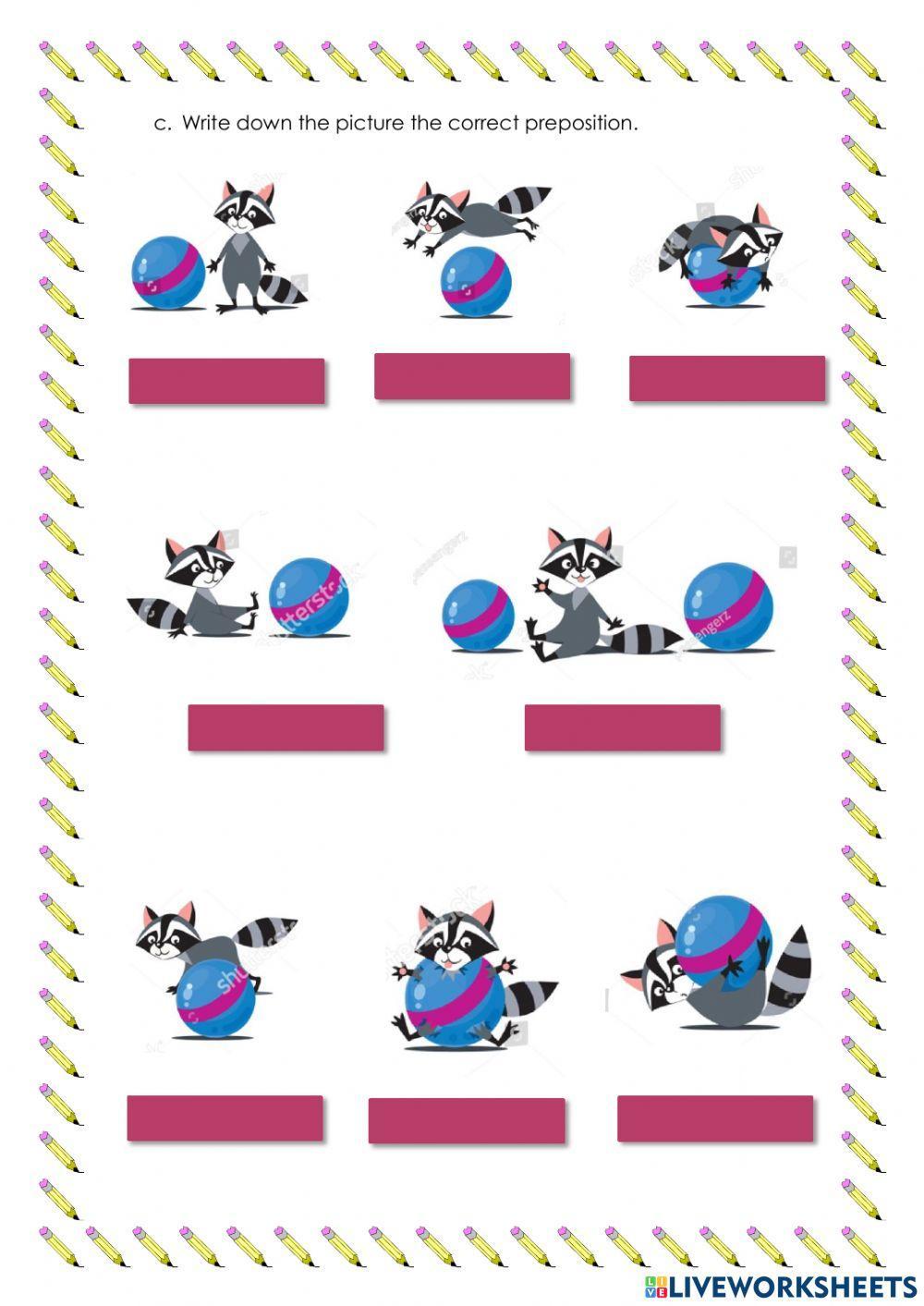 Prepositions of… | Free Interactive Worksheets | 1625321