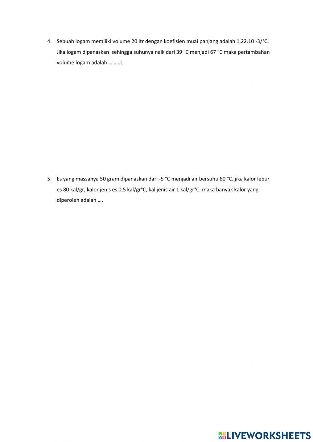 Remedial UTS Fisika worksheet | Live Worksheets