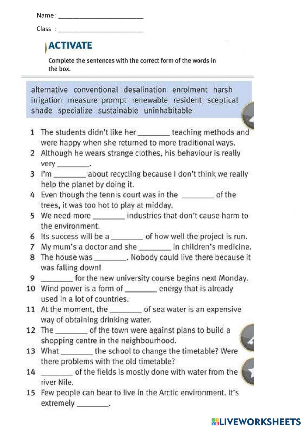 English 9 Unit 4: Activate 3474781 | MsAnast | Live