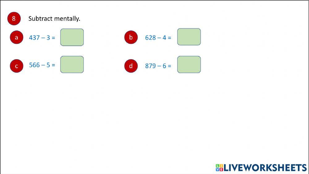 10.11.21 yr2 maths online exercise for | Live Worksheets