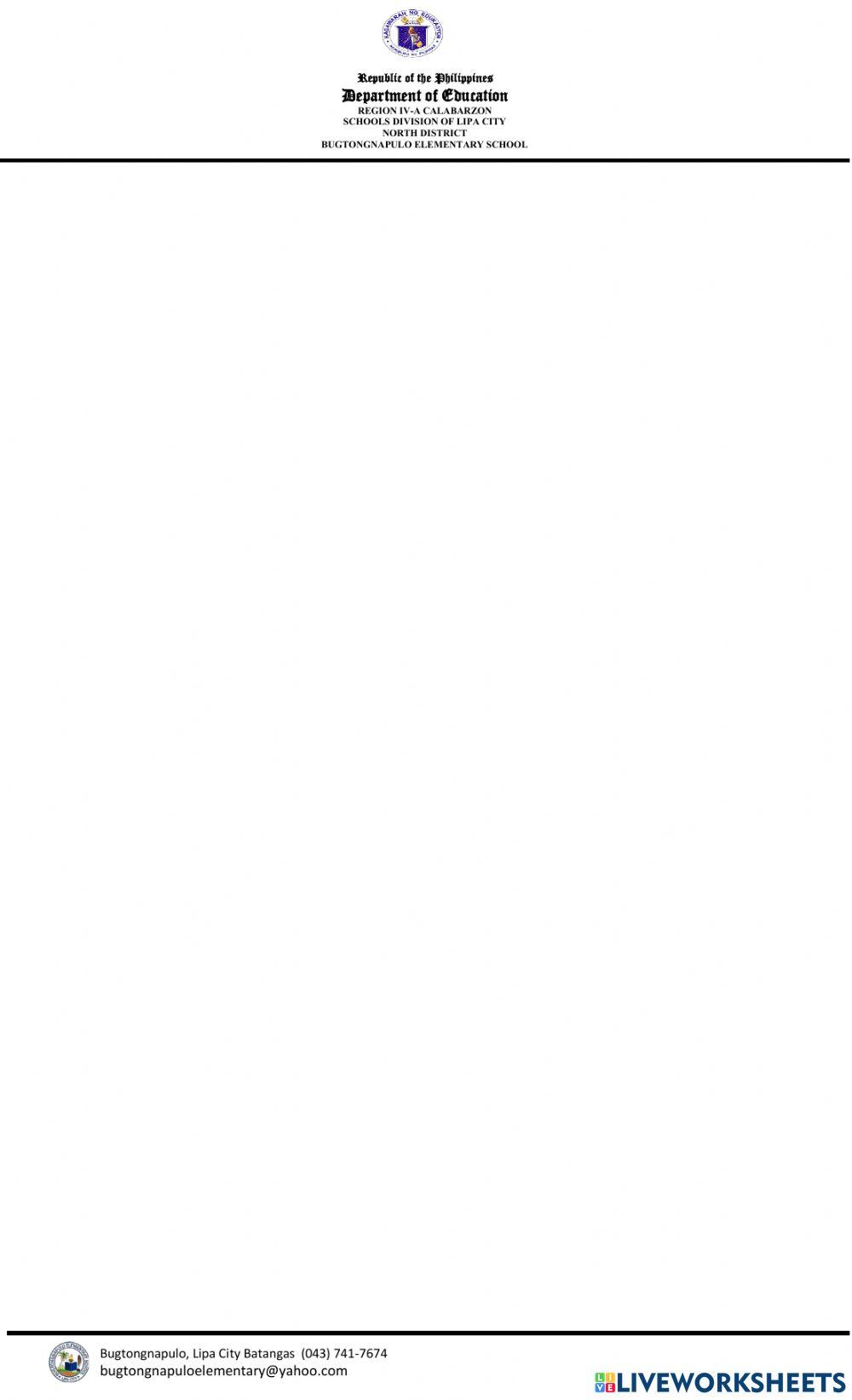 Ppt Matatag Grade 1 Quarter 1 Performance Task Examples Pdfs