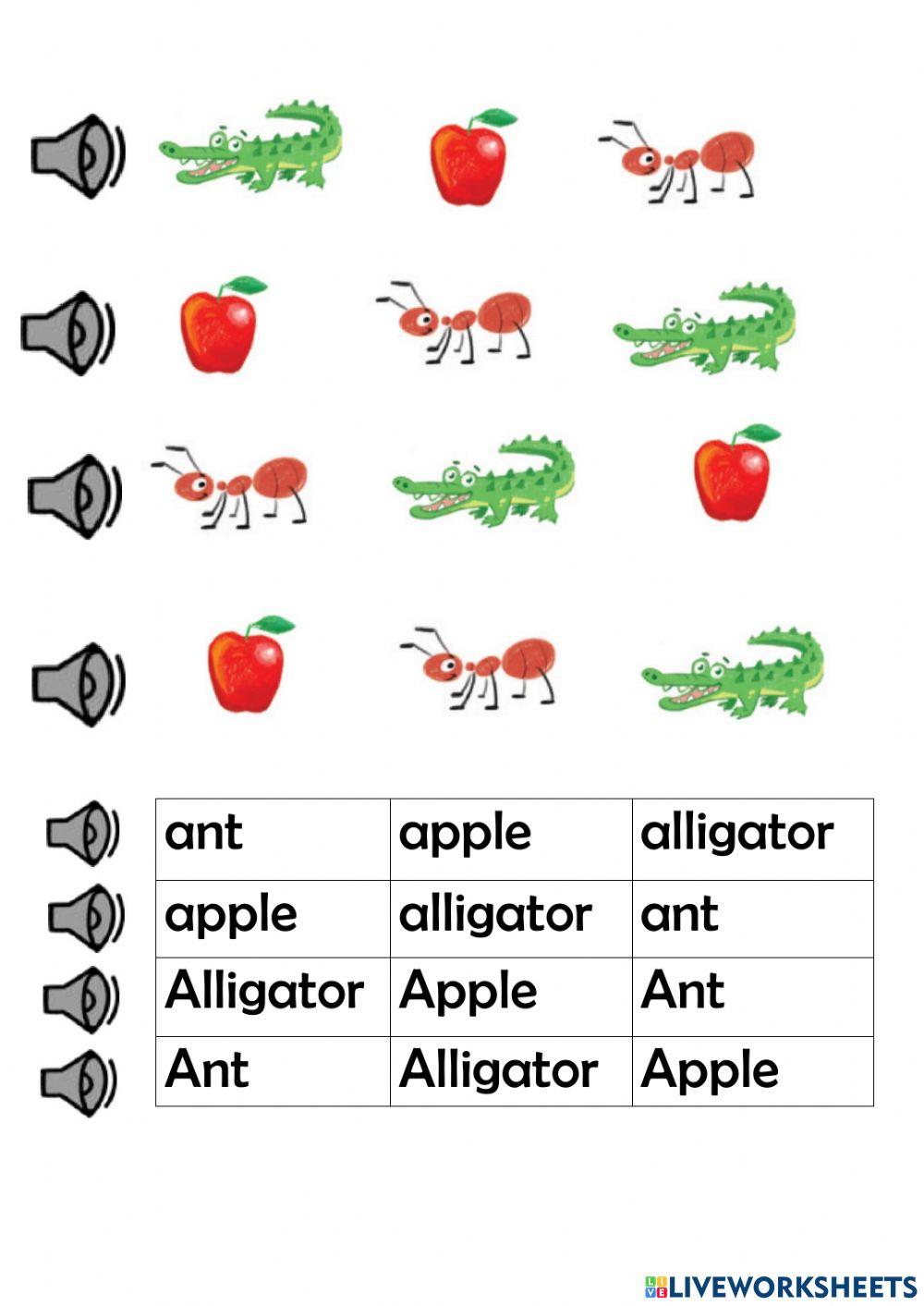 LETTER A online exercise for | Live Worksheets