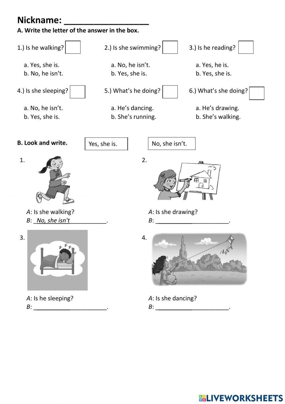Basic English interactive activity | Live Worksheets