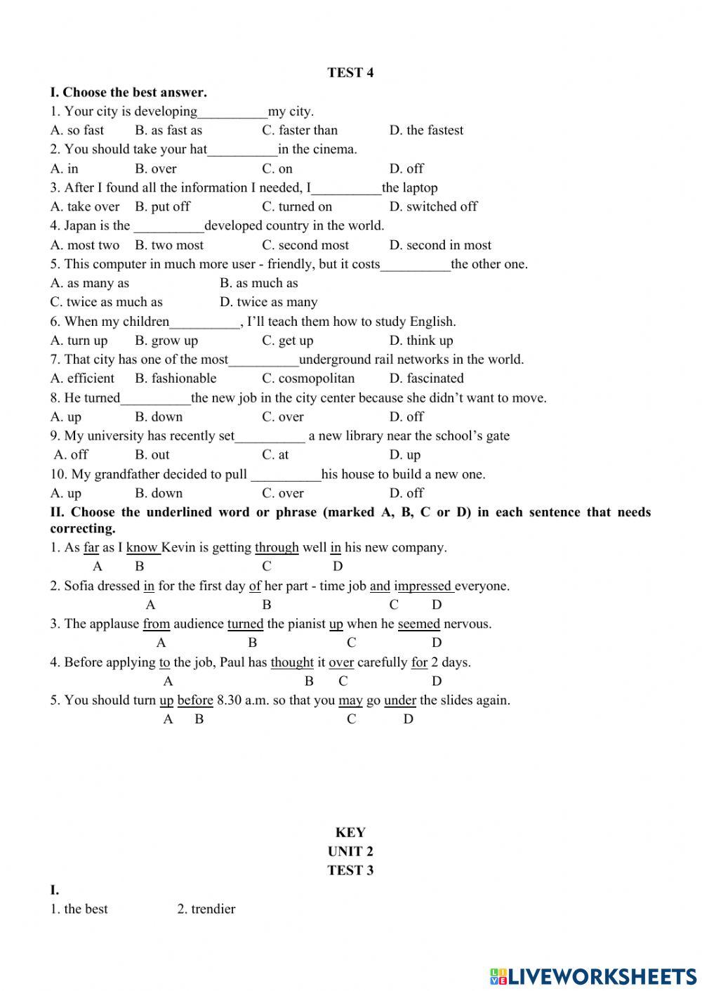 Unit 2 english 9 1626770 | kaylintran12999 | Live