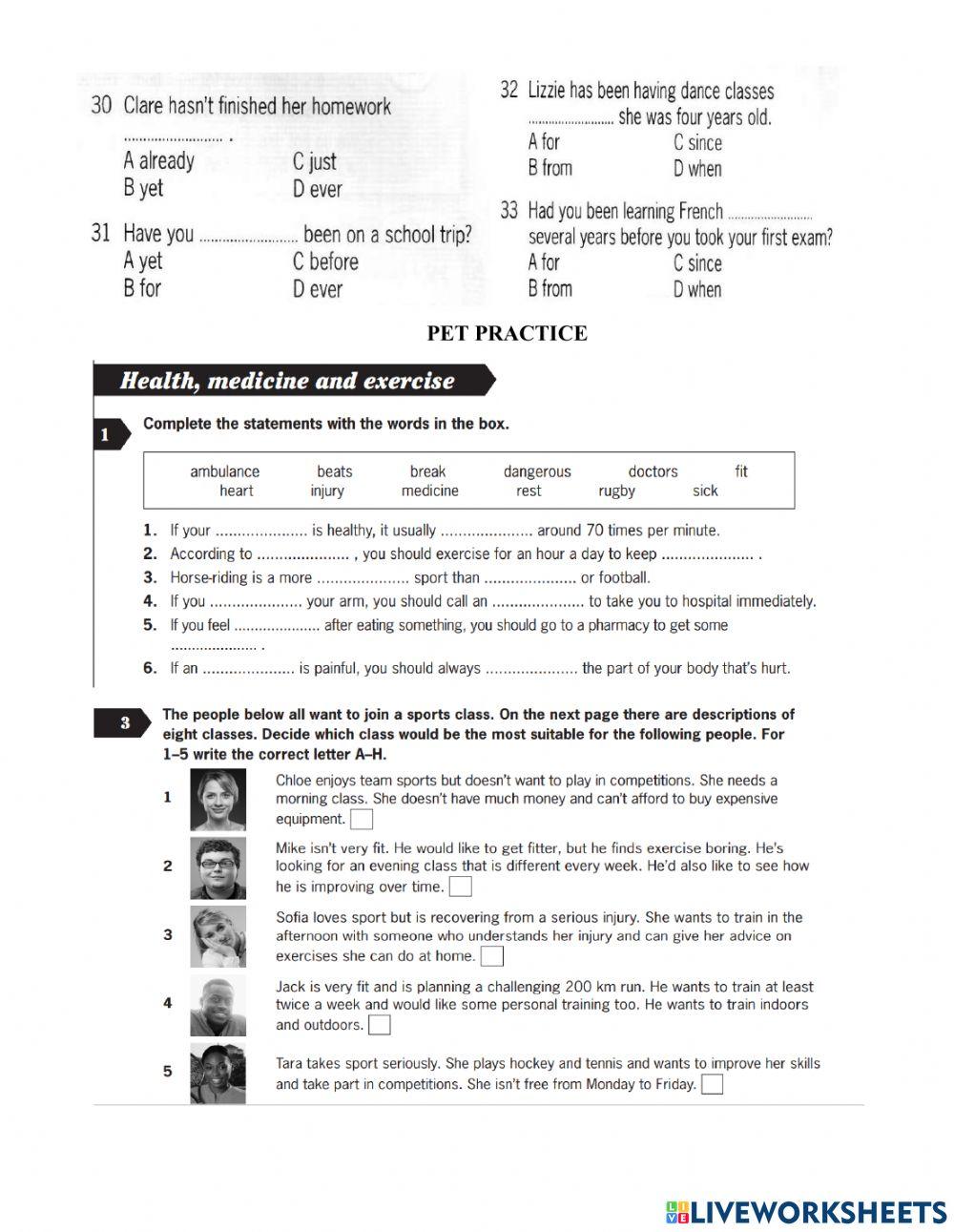 B1 interactive activity | Live Worksheets