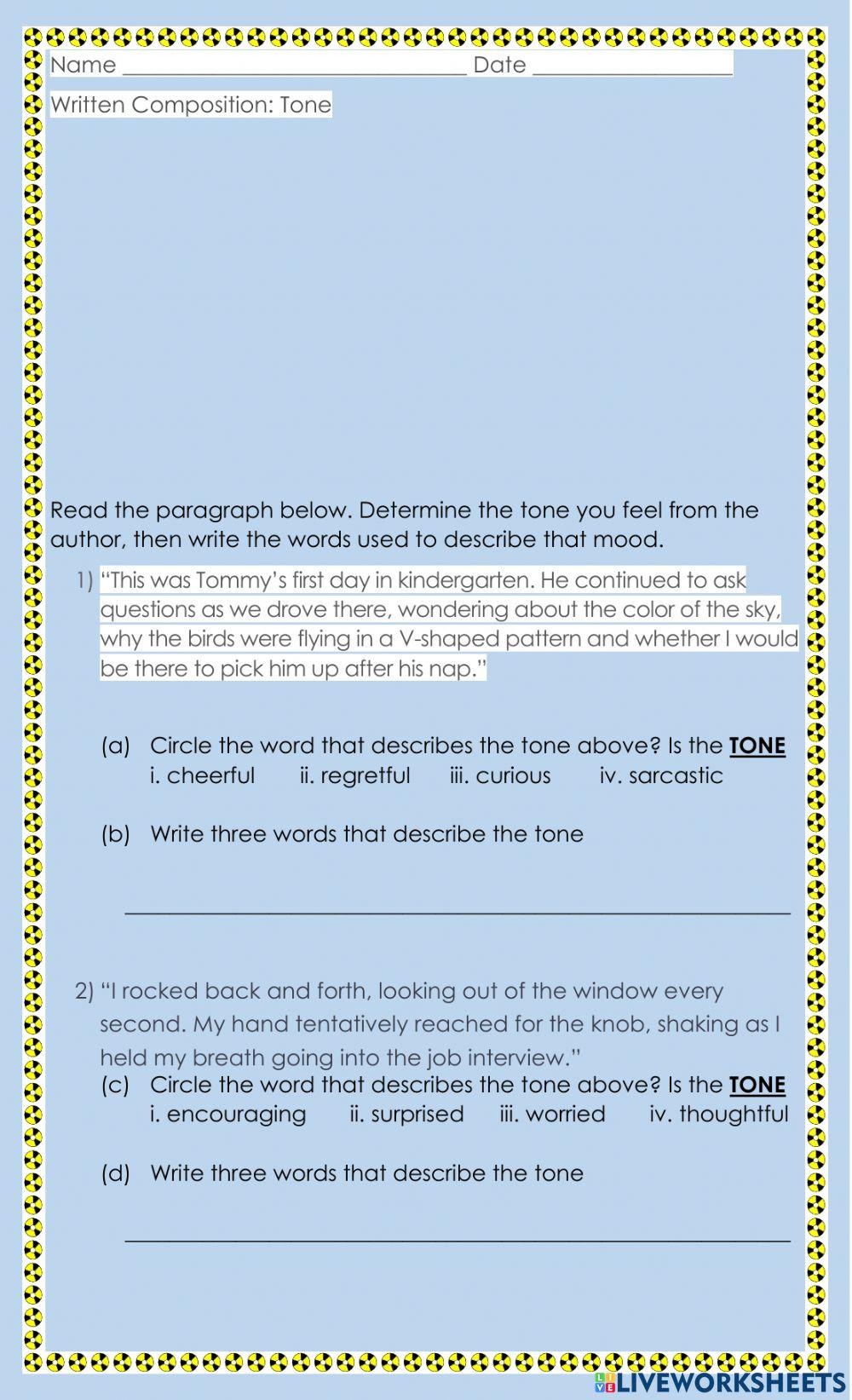 Written Composition - Tone | Renee Uklyn LaCroix | Live