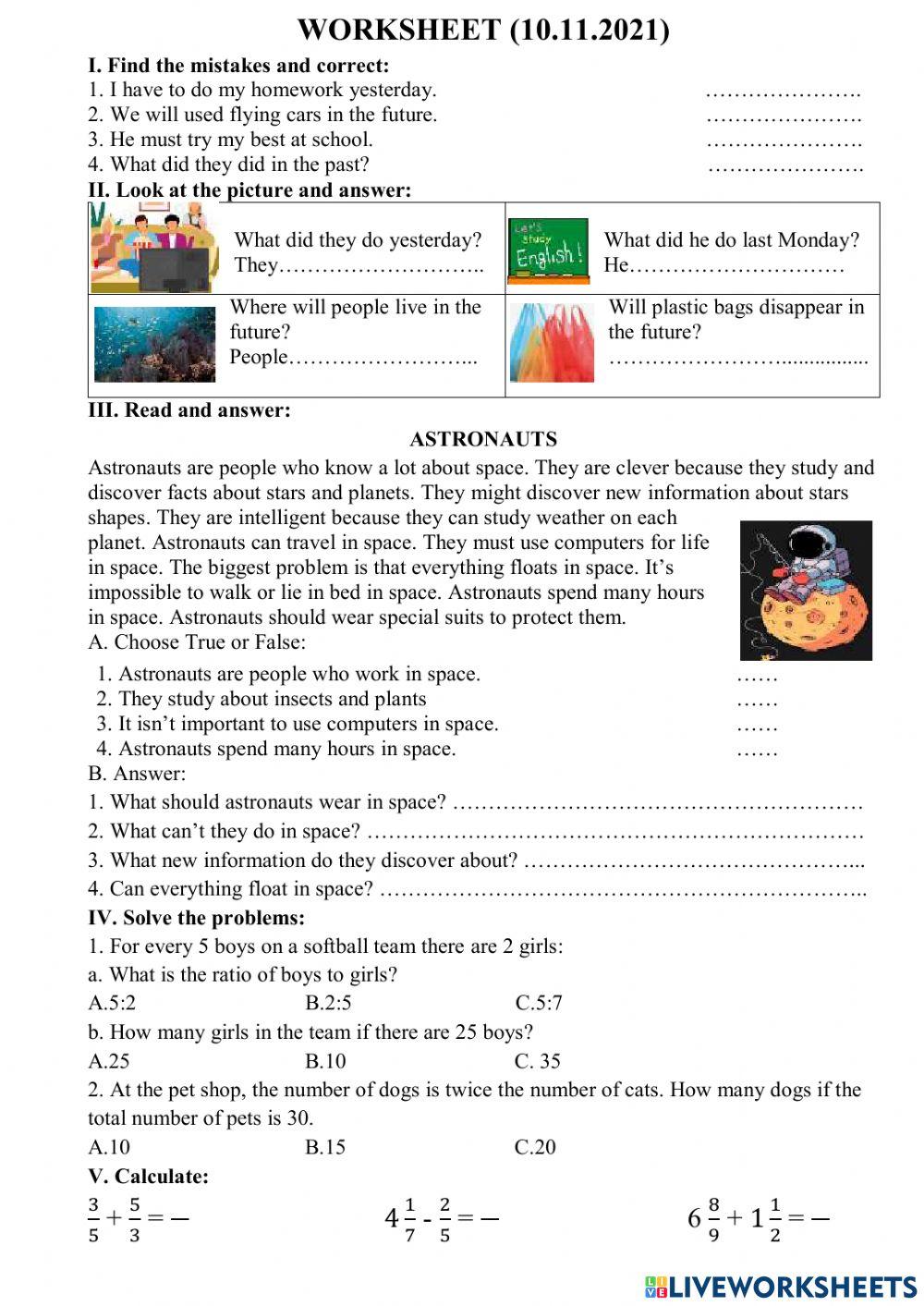 Ws 10.11 worksheet | Live Worksheets