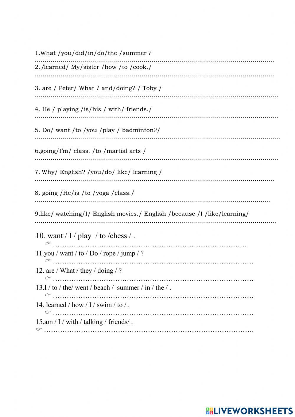 BÀI TẬP VỀ NHÀ online exercise for | Live Worksheets
