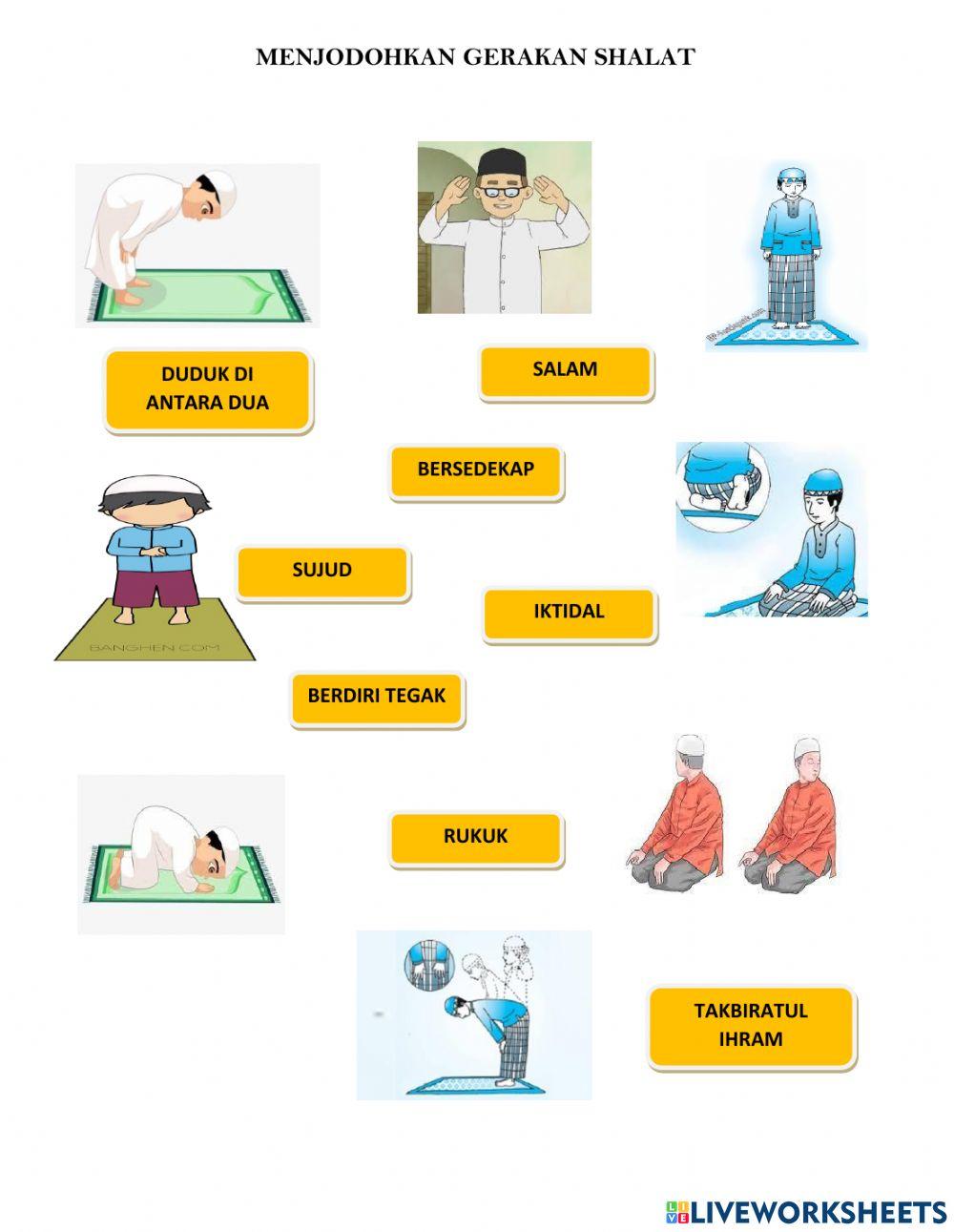 Quizz Gerakan Shalat worksheet | Live Worksheets