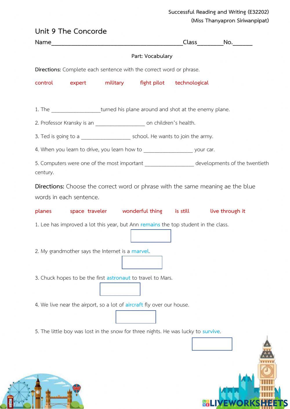 The Concorde (Vocabulary) P.41 4013465 | s_thanyapron684