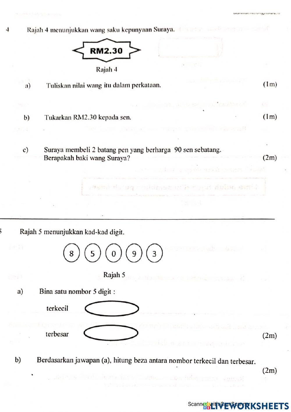 Kertas 2 online pdf activity | Live Worksheets