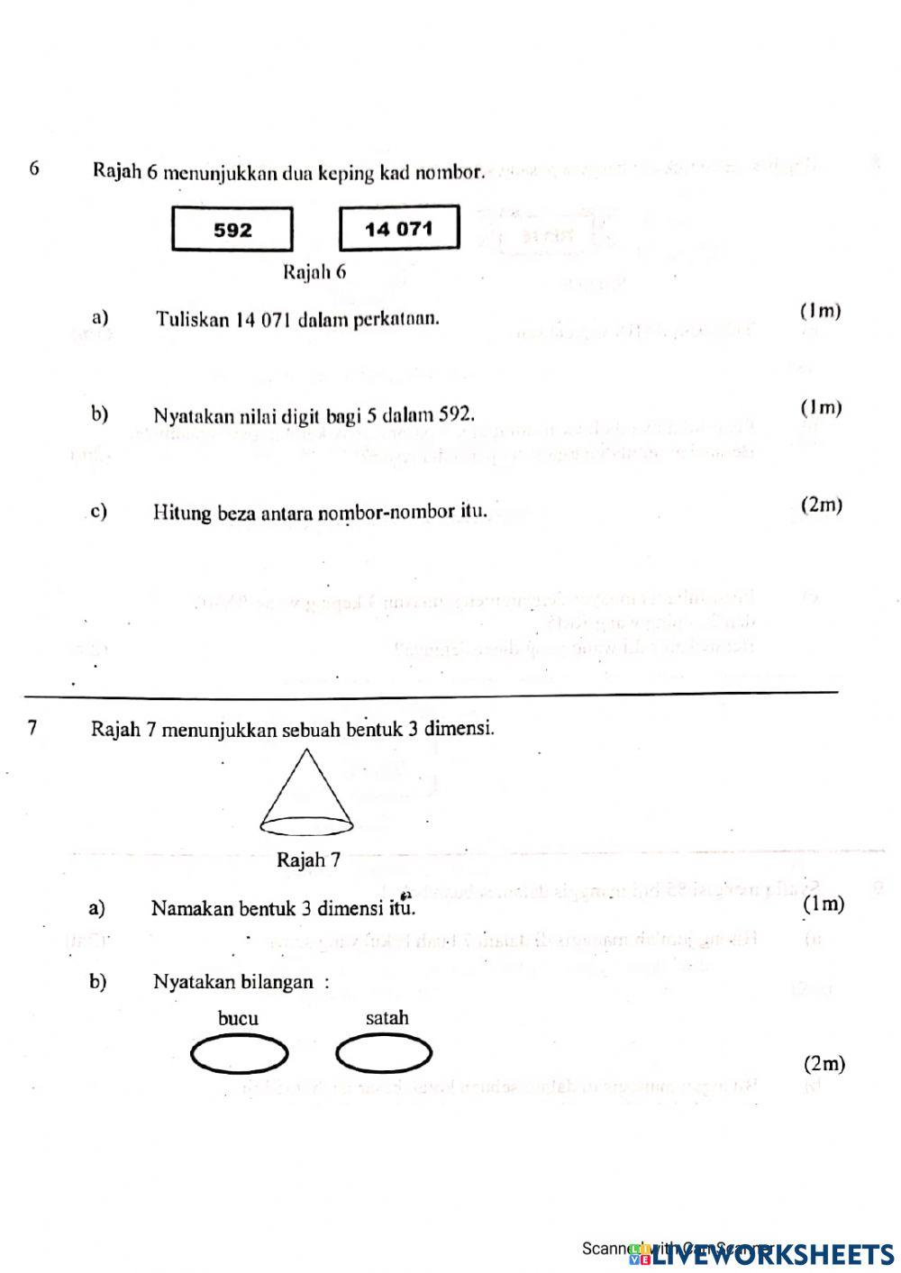 Kertas 2 online pdf activity | Live Worksheets