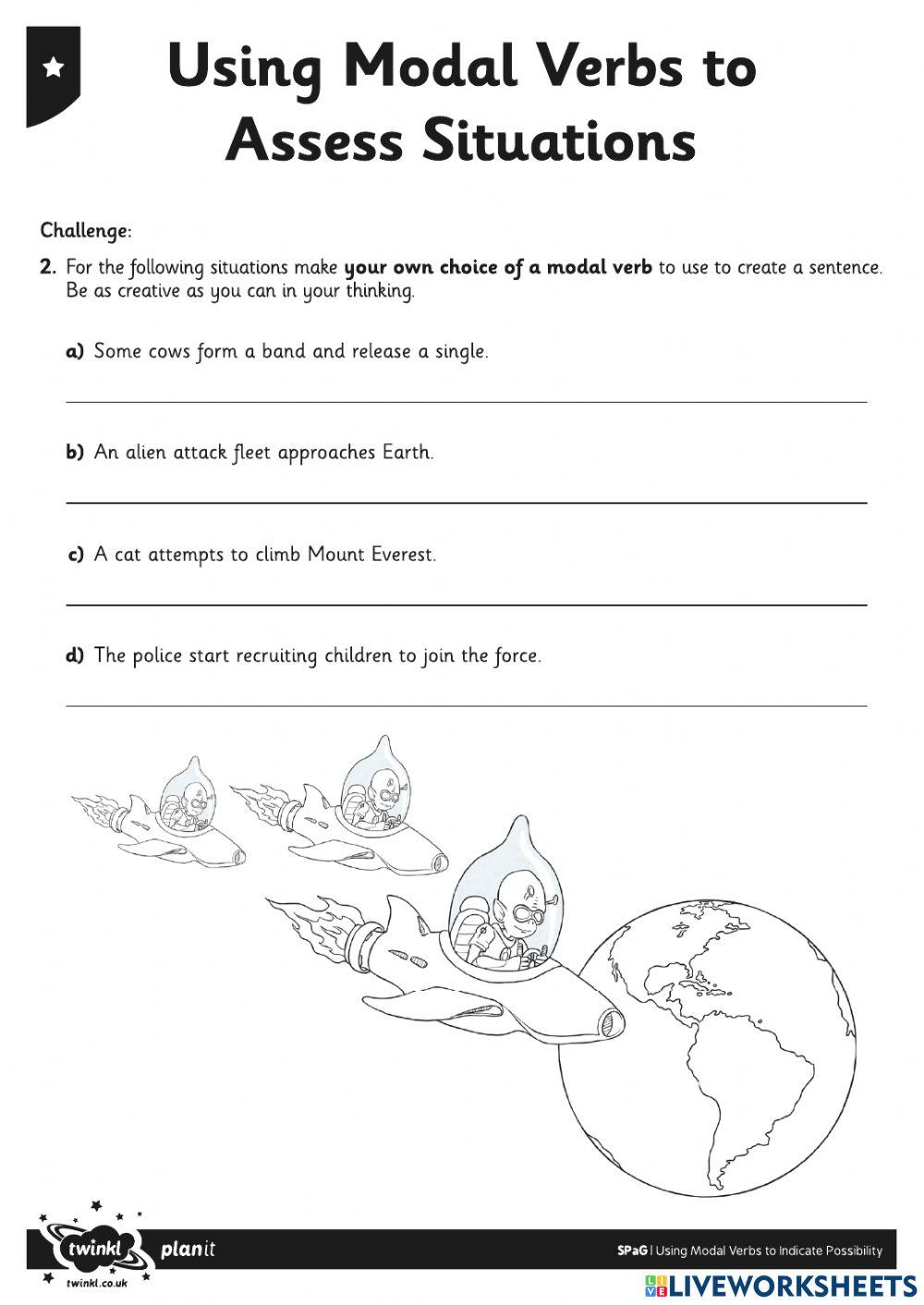 Modal verbs 4279428 | Alexis Swete | LiveWorksheets