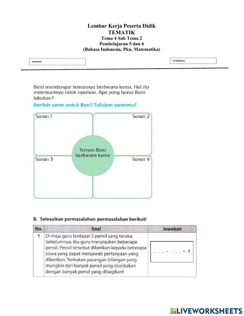 Tema 4 ST 2 Pembelajaran 5 dan 6 1628081 | Dinna_1971