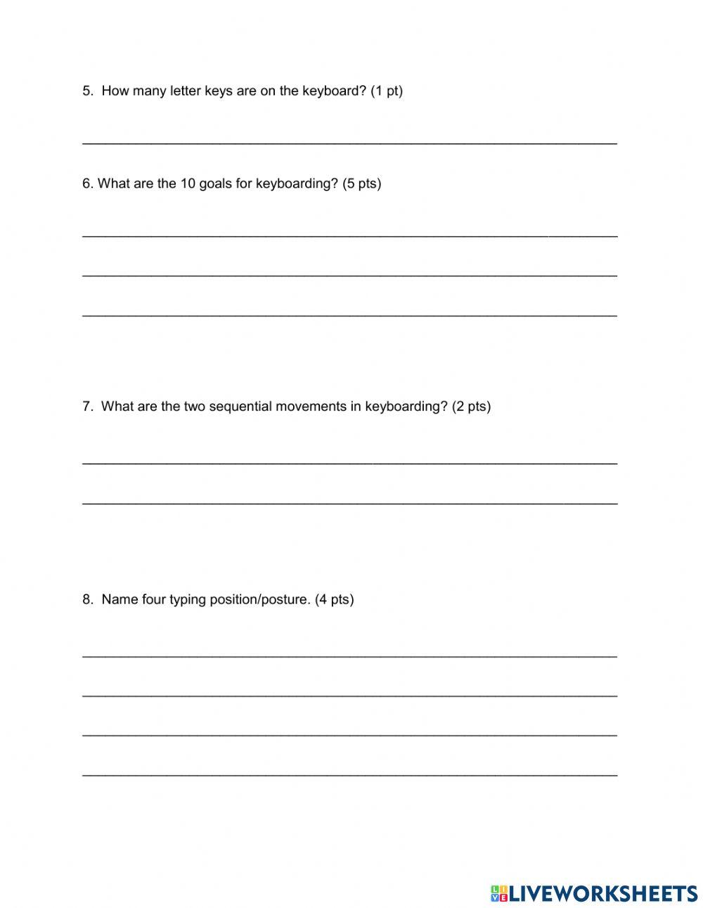 Introduction to Keyboarding 5237298 | Monica Saunders