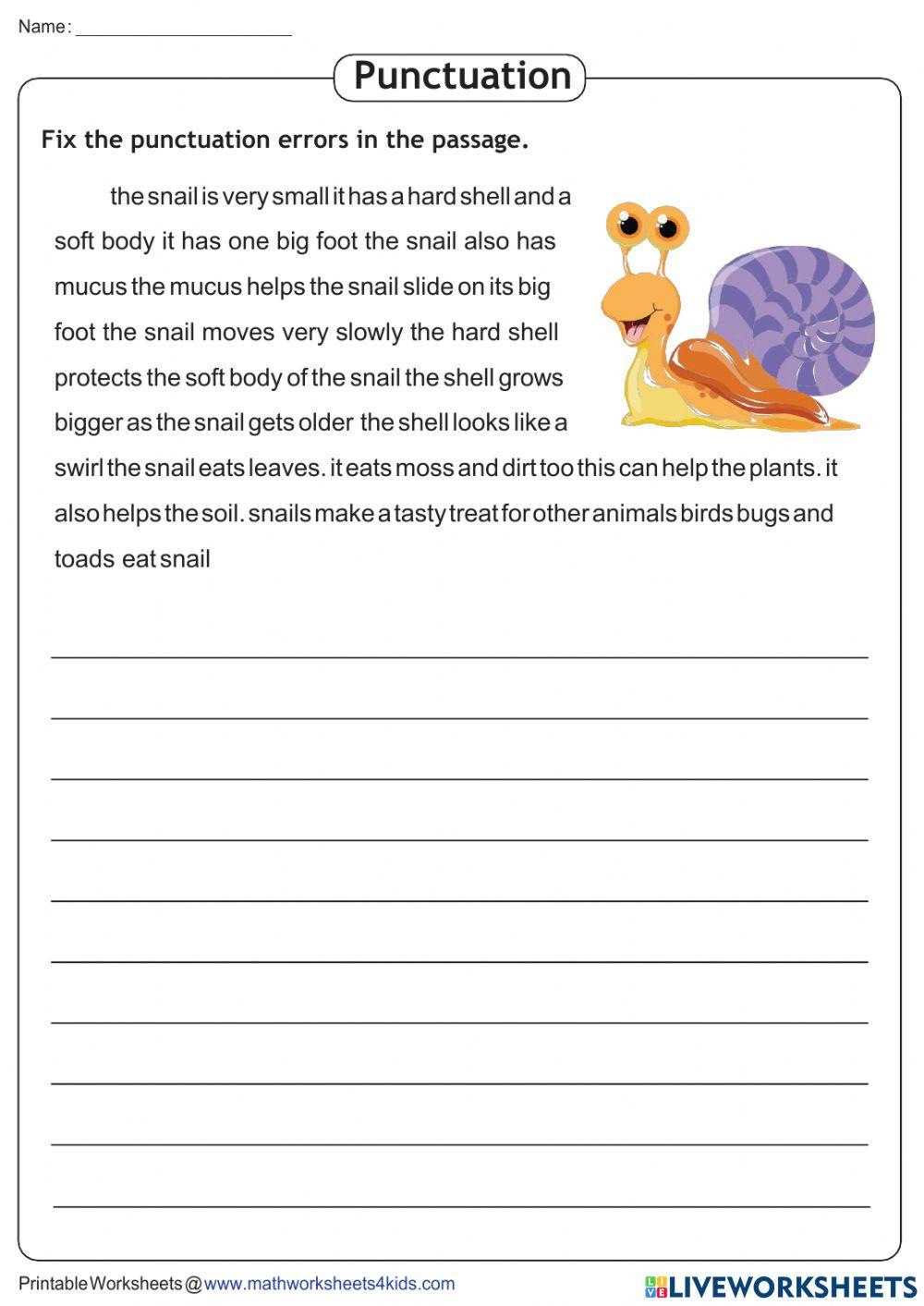 punctuation practice 4087812 | monicamalta | Live