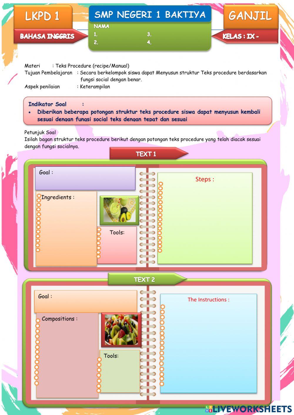 Lkpd procedure text radhiyah 1628445 | diahra | Live