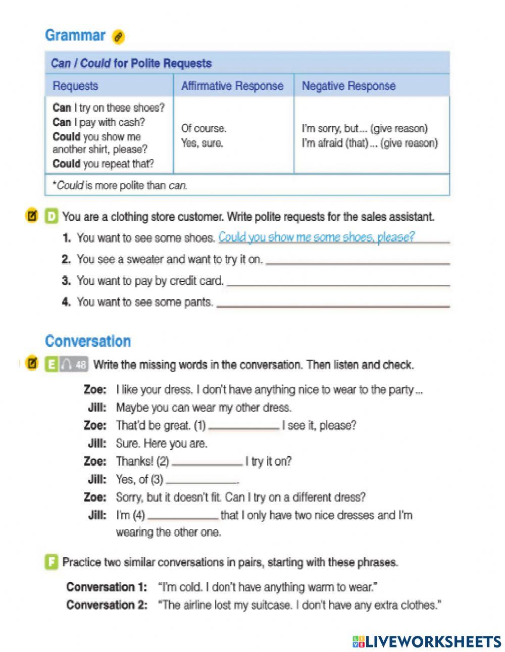 A0-04 - UNIT 08 - LESSON - A - Grammar online exercise for | Live ...
