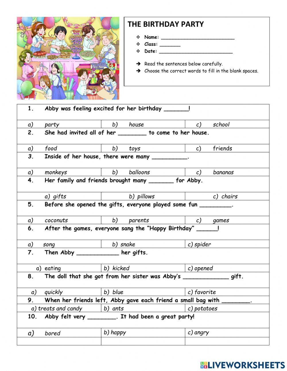 YEAR 2B WEEK 41 online exercise for | Live Worksheets