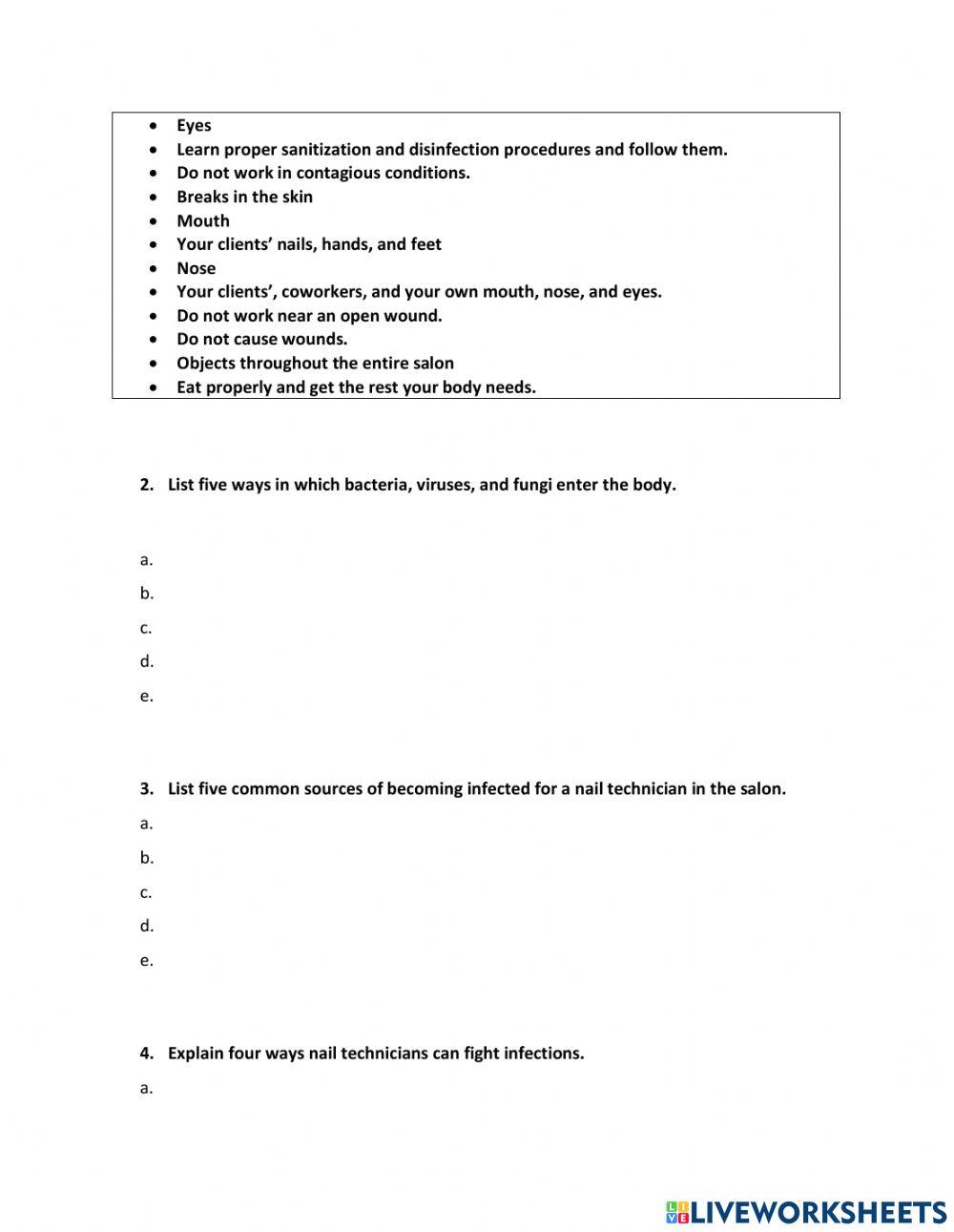 Understanding Infections online exercise for | Live Worksheets