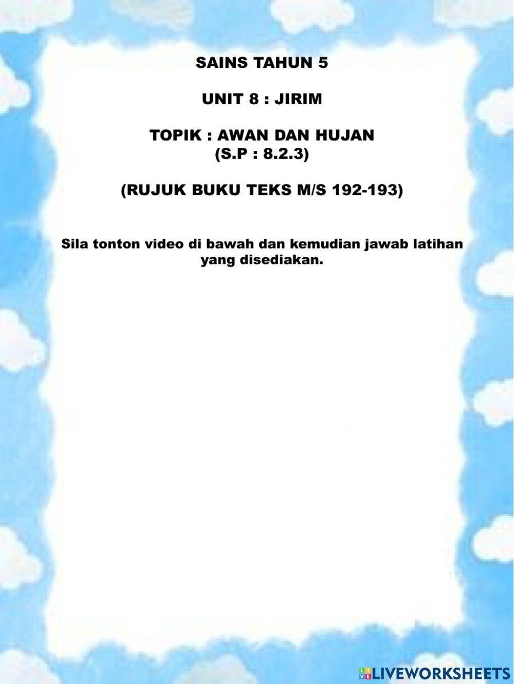 5237494 | awan dan hujan | syikin28 | LiveWorksheets