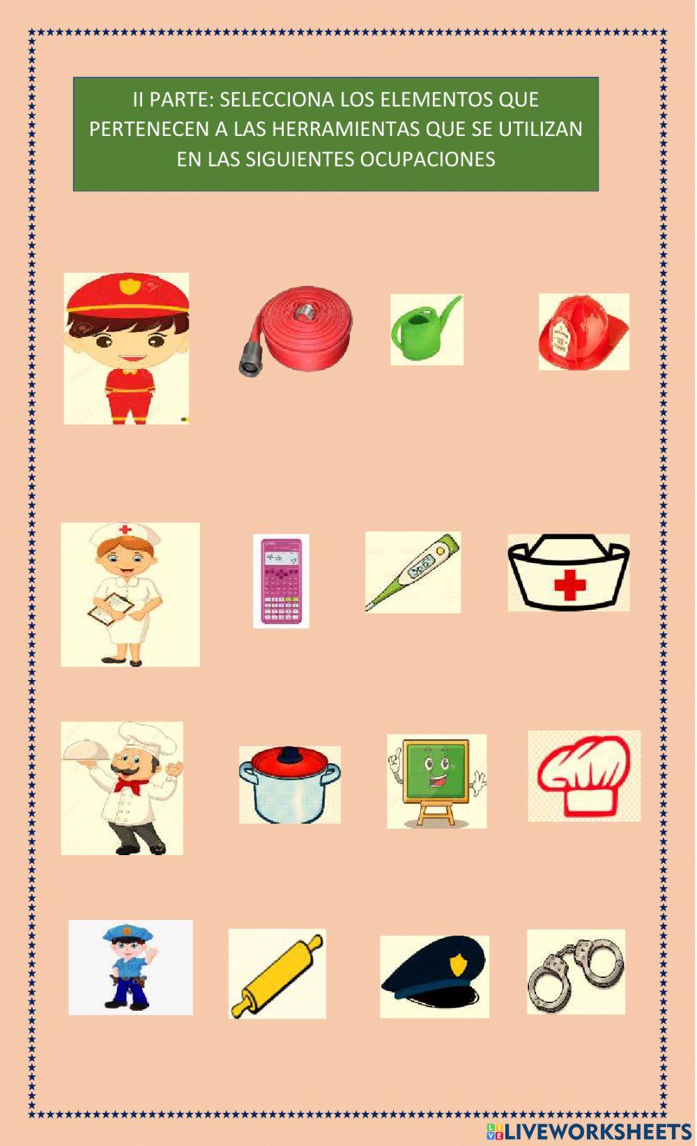 Las profesiones | Free Interactive Worksheets | 1628918