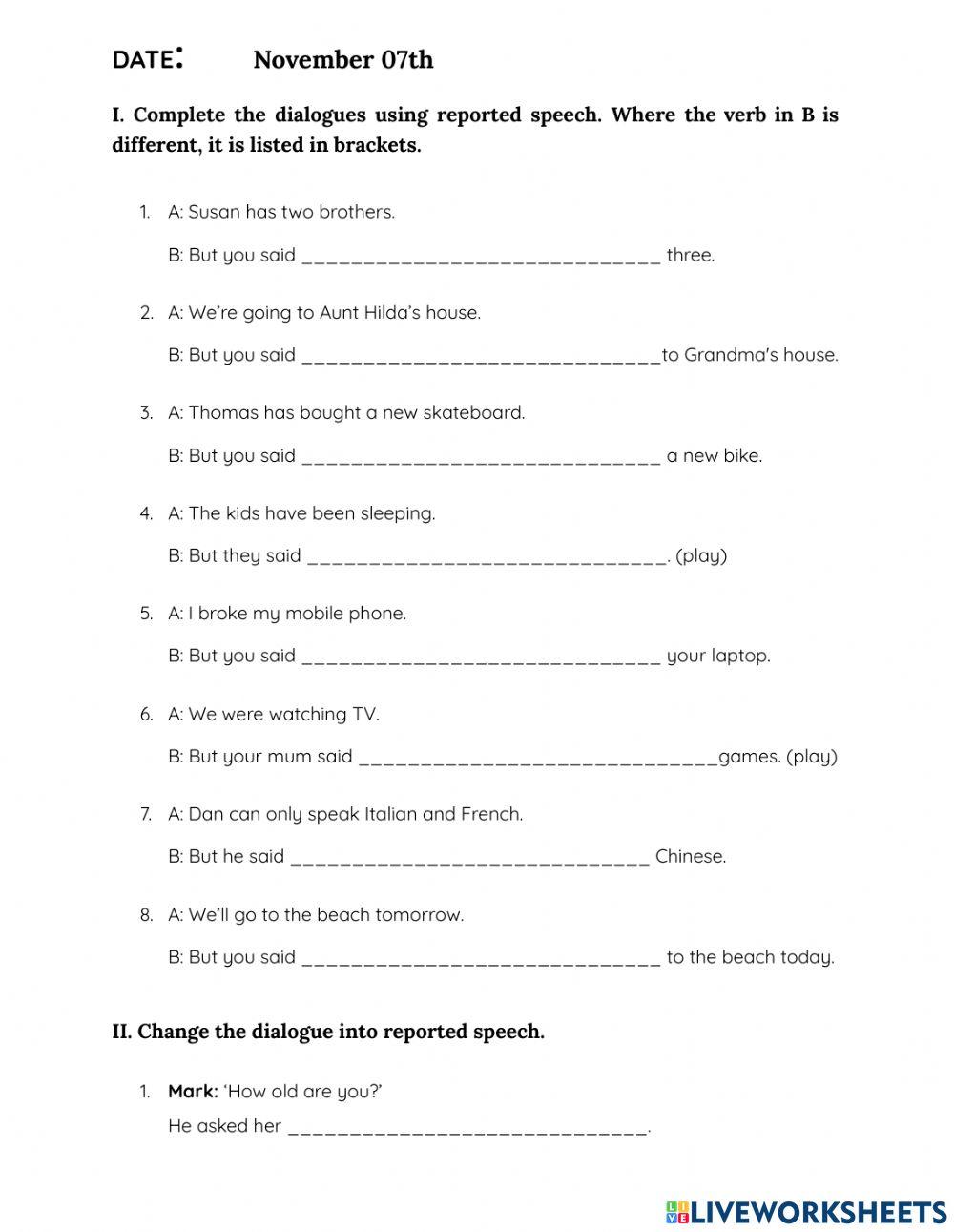 S5C-HW 07.11 worksheet | Live Worksheets