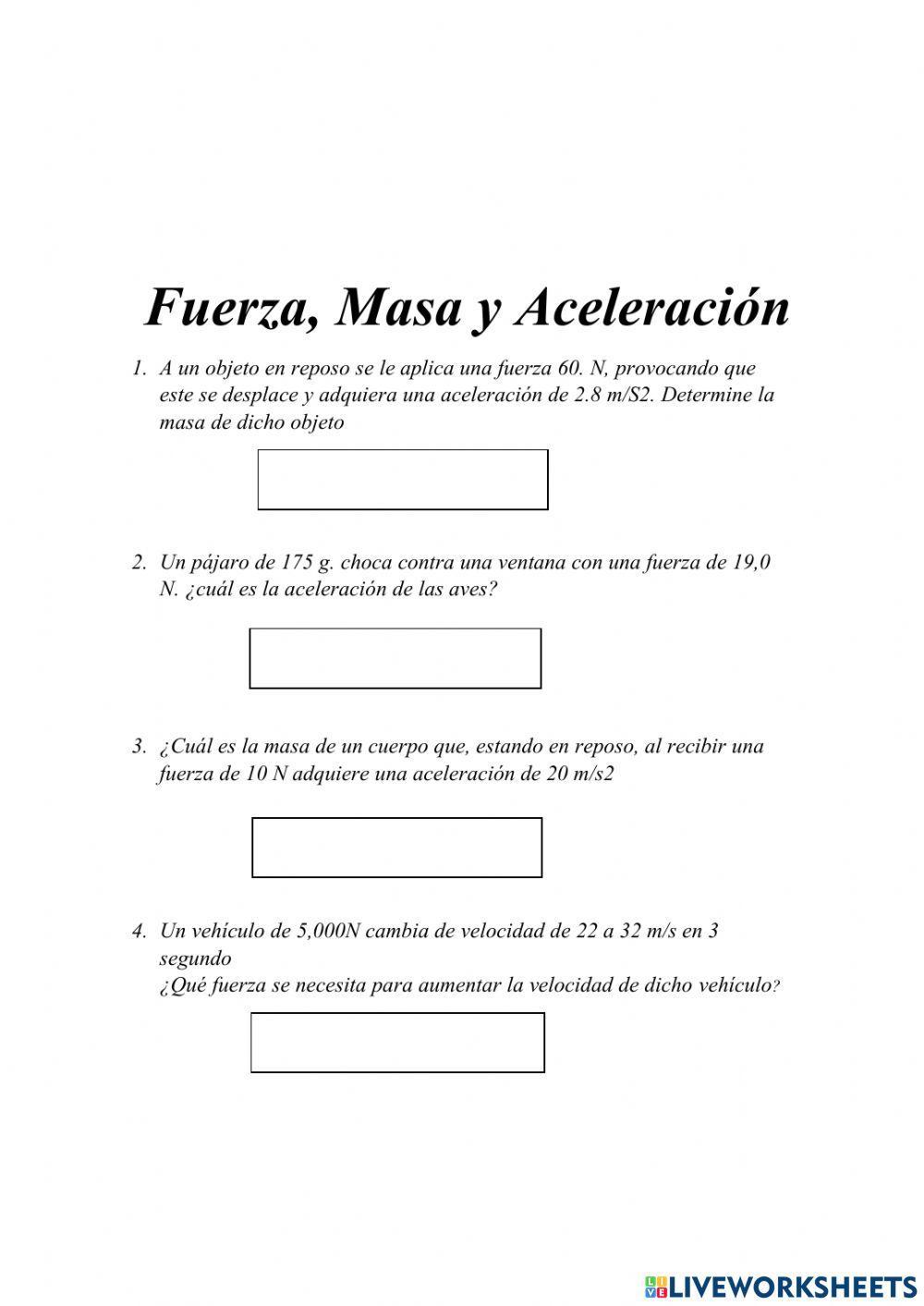 Ejercicio. Fuer… | Free Interactive Worksheets | 1629152