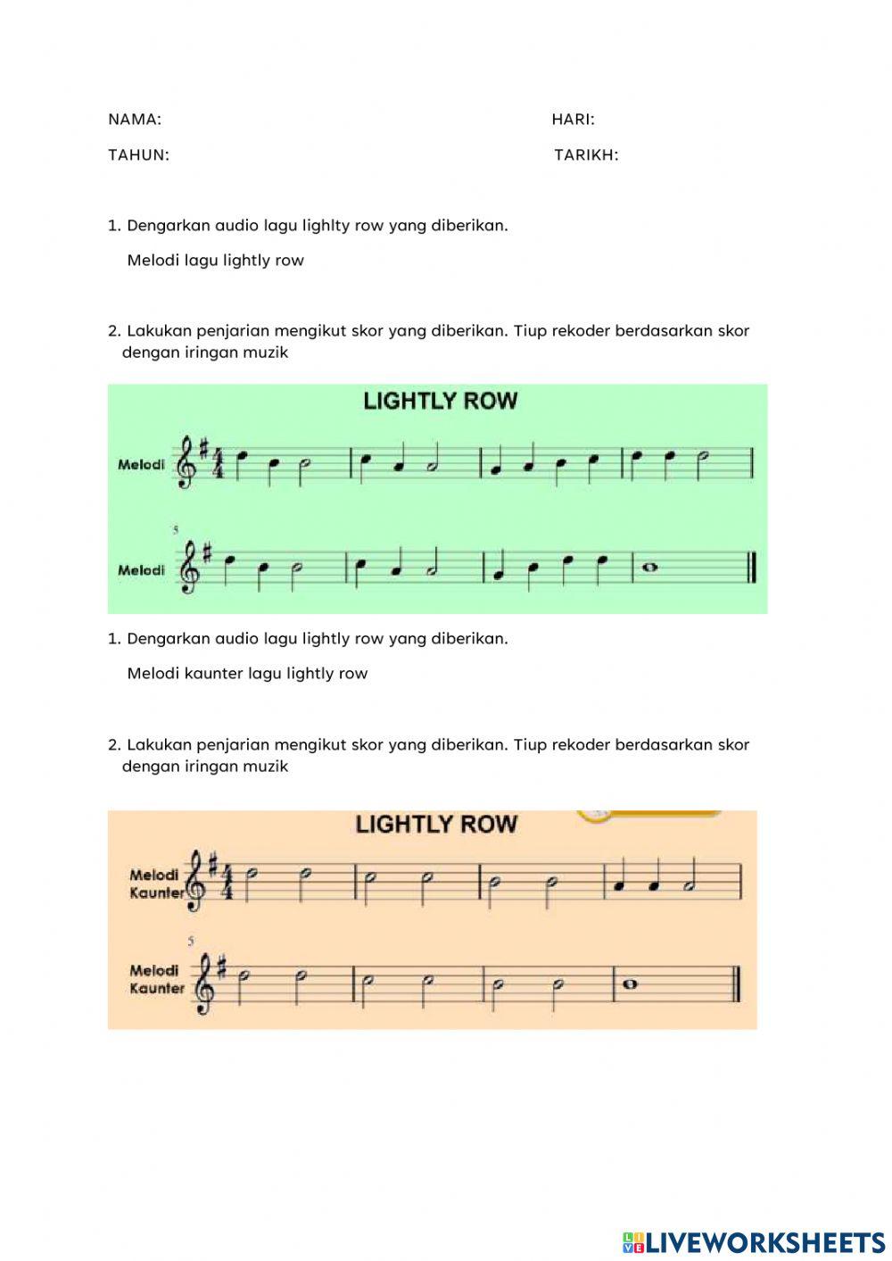 Rekoder online activity for 4 hingga 6 | Live Worksheets
