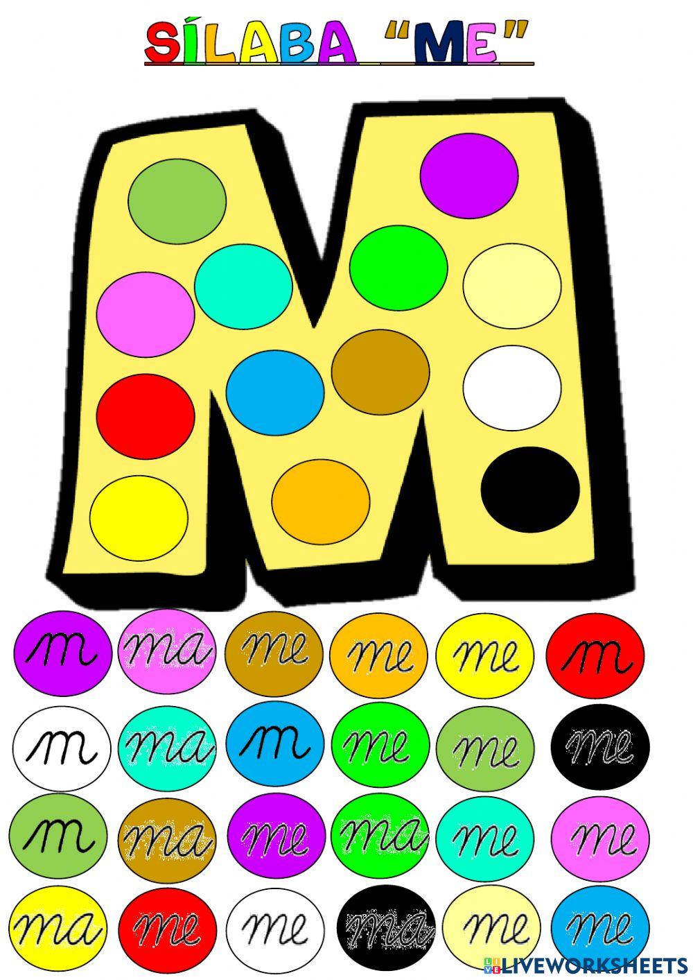 Silaba -me- activity | Live Worksheets