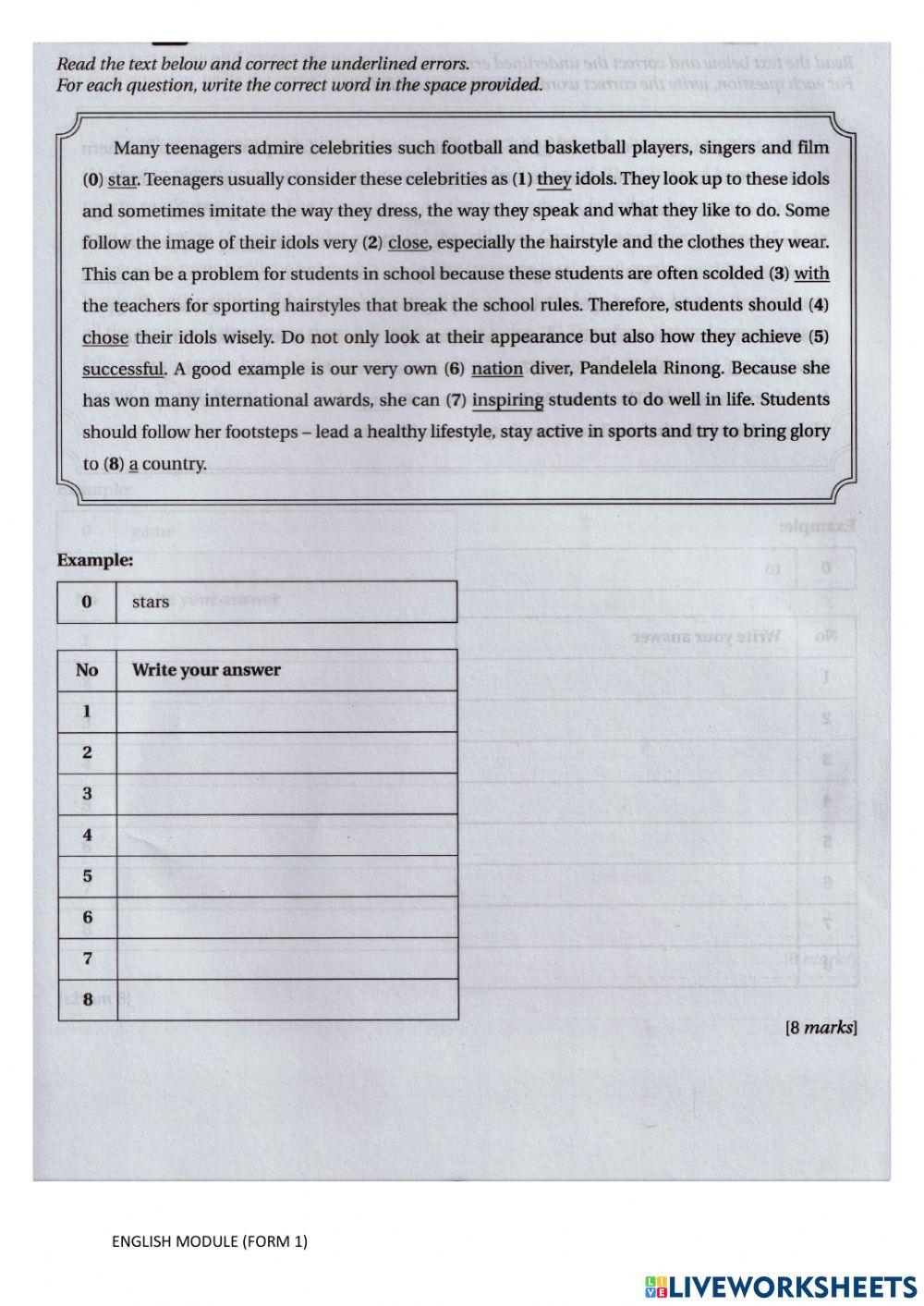 PART 2 online exercise for | Live Worksheets