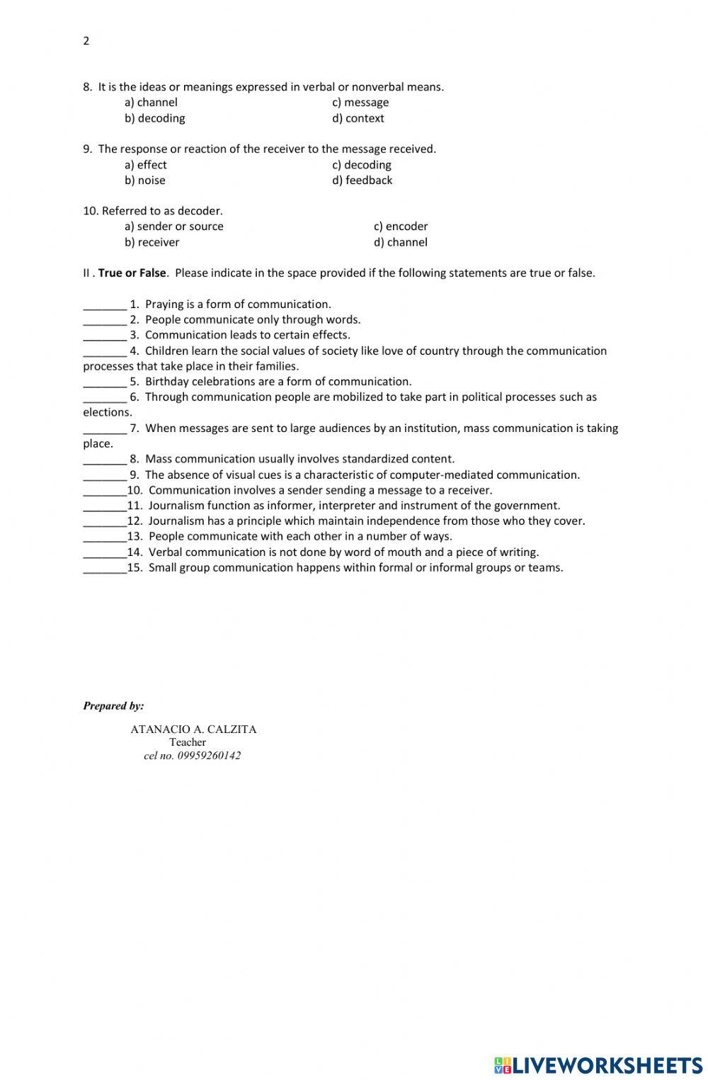 Summative Assessment interactive worksheet for 12 | Live Worksheets