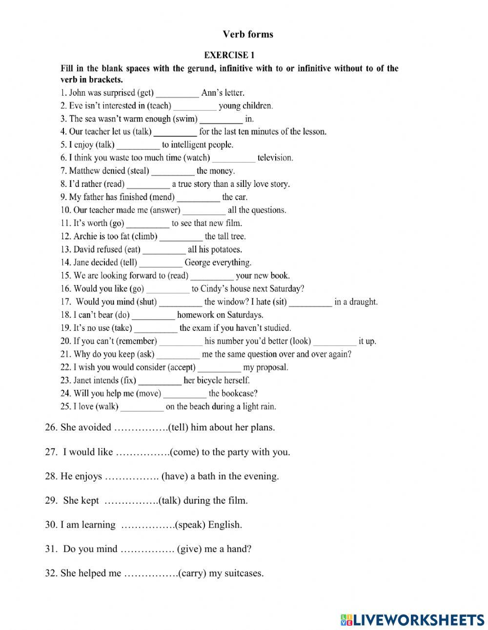 Verb Forms Online Pdf Exercise Live Worksheets verb-forms-online-pdf-exercise-live-worksheets