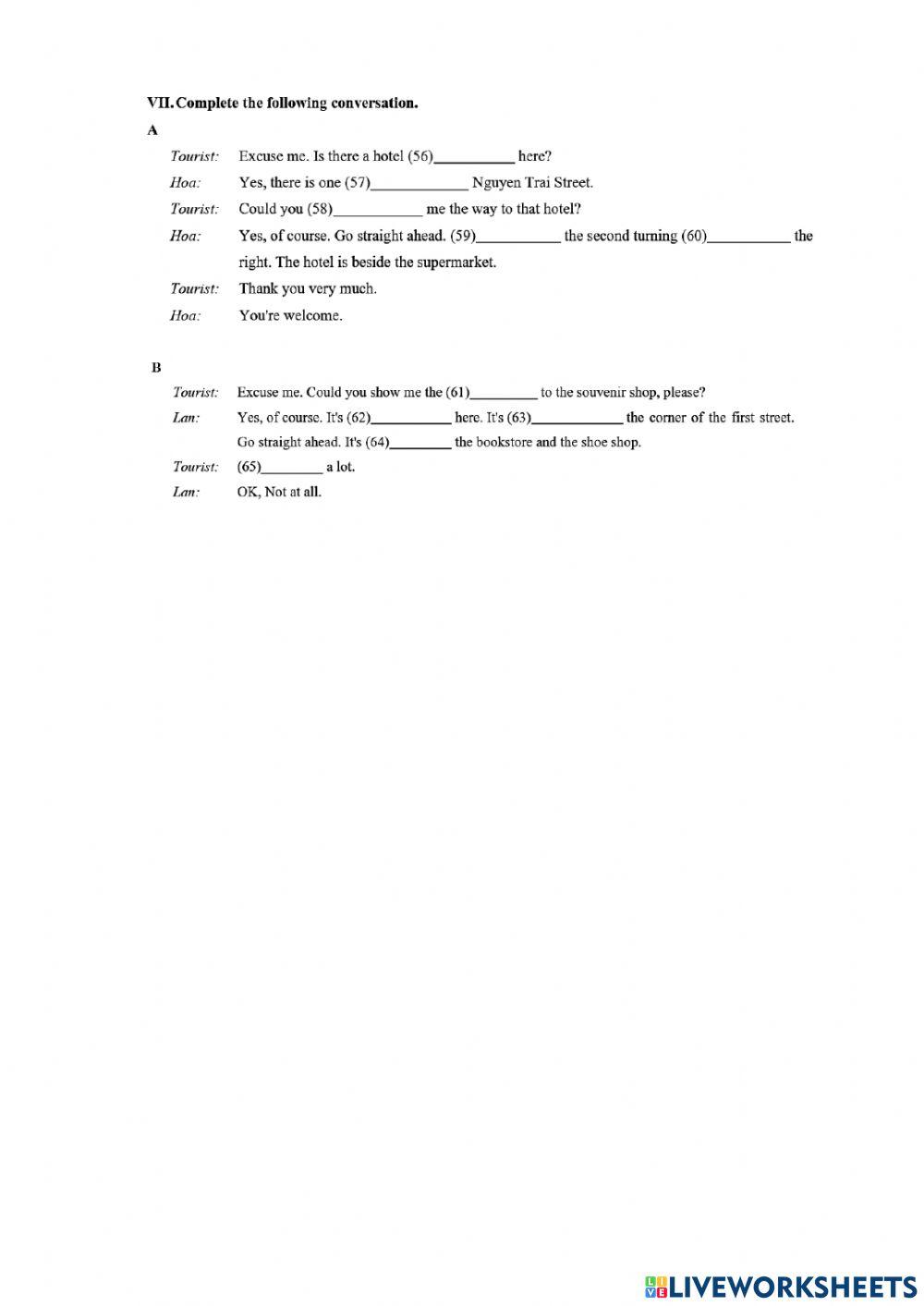 Grade 6 - Unit 4 worksheet | Live Worksheets