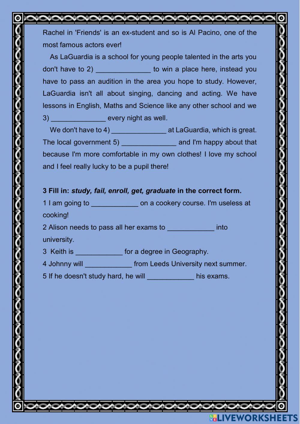 Spotlight 1. Module 3A. worksheet | Live Worksheets