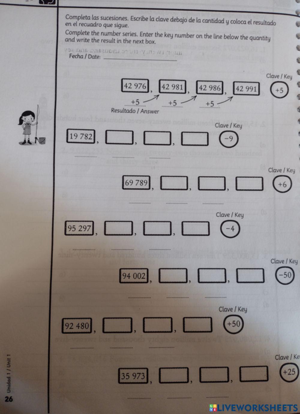 Series online exercise for 6º | Live Worksheets