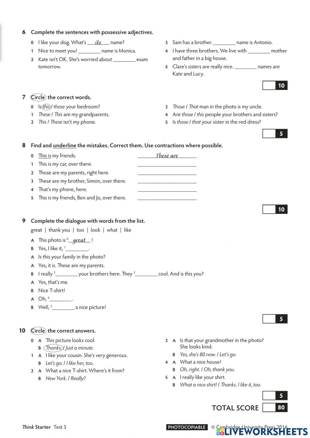 Think Start - U… | Free Interactive Worksheets | 6774246