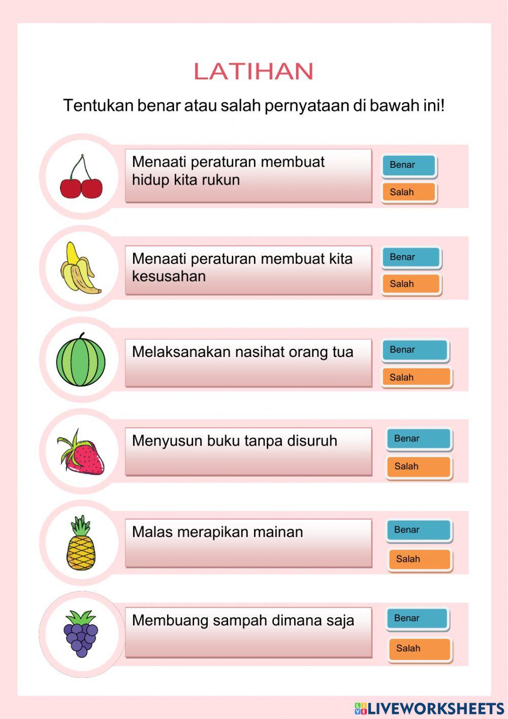 Aturan worksheet | Live Worksheets