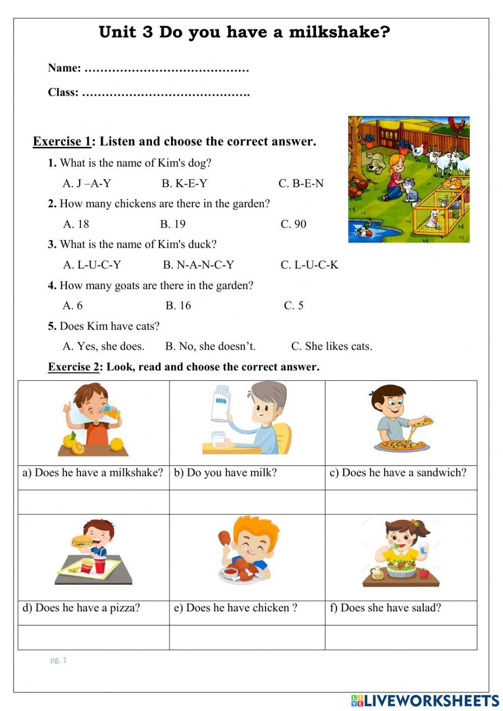 3941520 | Unit 3 - L2, 3, 4 | NgocThi94 | LiveWorksheets