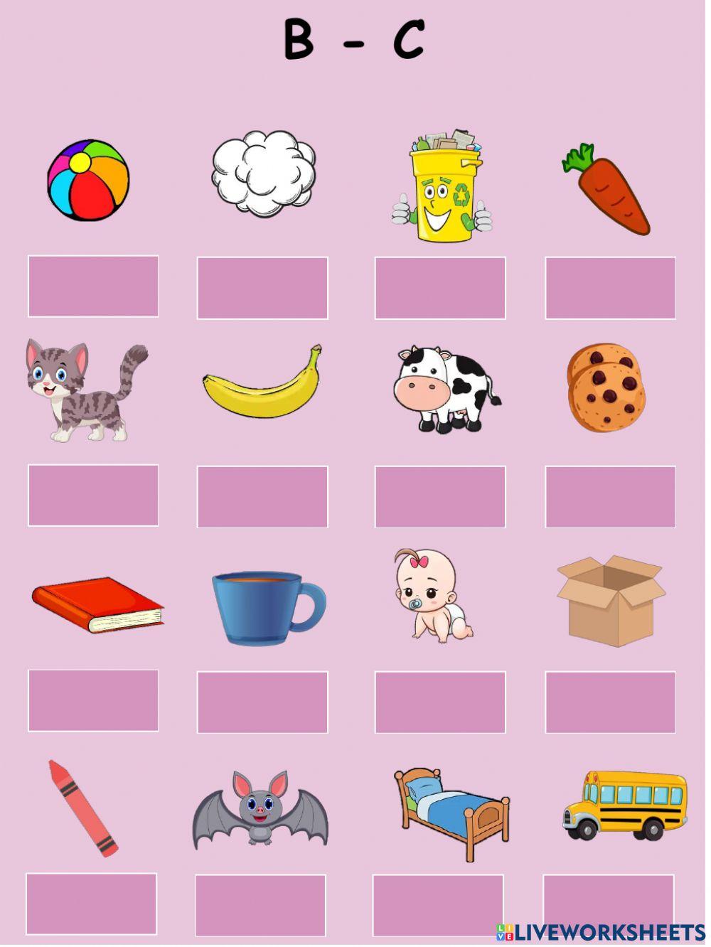 Consonants: B and C 1632607 | TeacherACW | Live