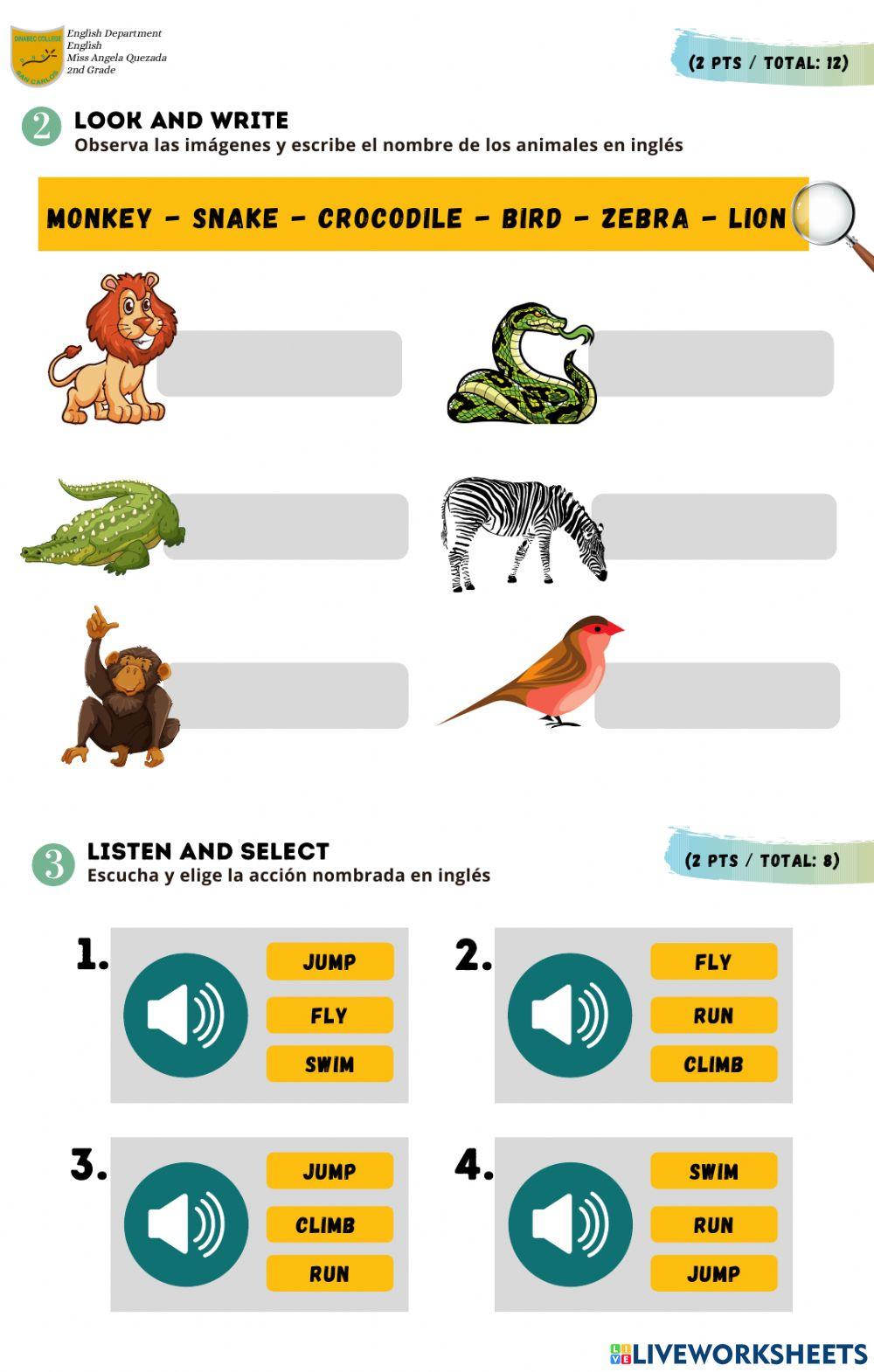 3rd Grade - Eng… | Free Interactive Worksheets | 1633334